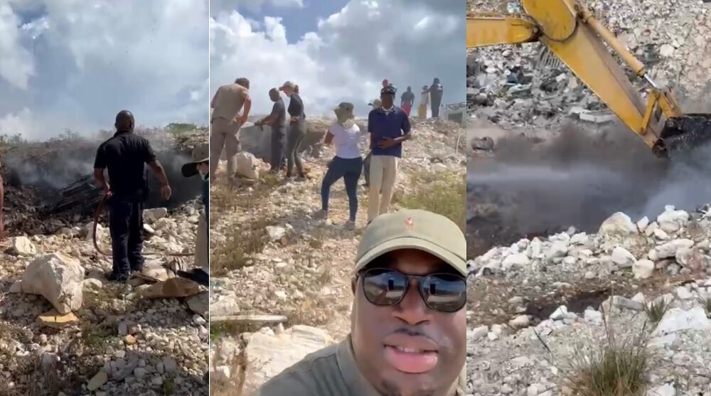 Dump set on fire; Controlled exercise explained by Chair of Solid Waste ...