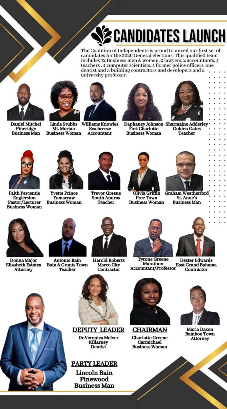 Statement from BAHAMIAN political party, Coalition of Independents ...