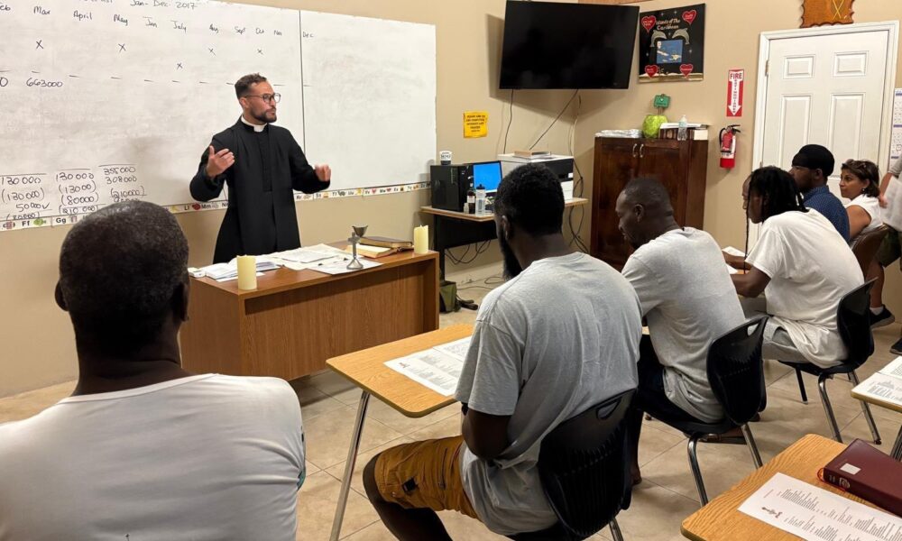 Royal Navy Chaplain Leads Communion at Grand Turk Prison During HMS ...